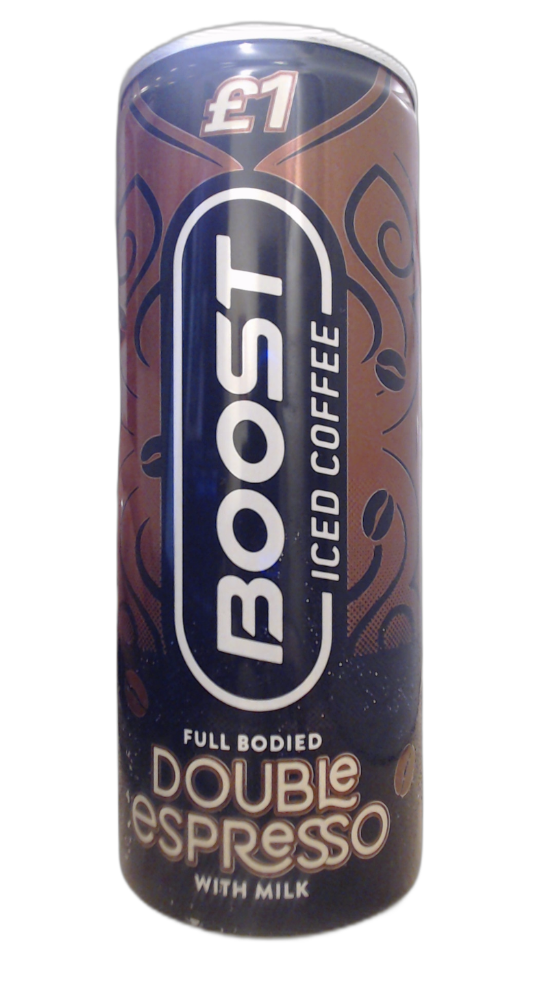 Boost Iced Coffee Double Espresso With Milk | Energy Drink Cans UK